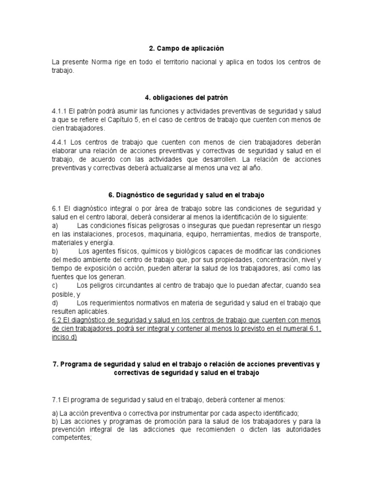 Resumen de Nom 030 Stps 2009 | PDF