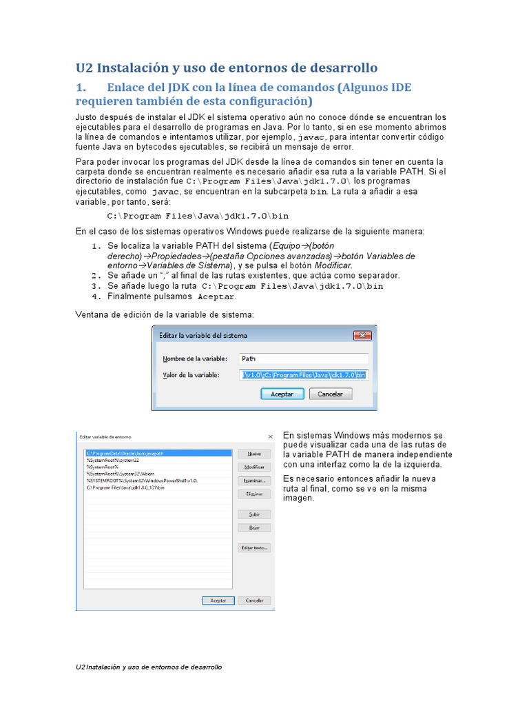 U2 V0 5 Instalación Y Uso De Entornos De Desarrollo Pdf Java