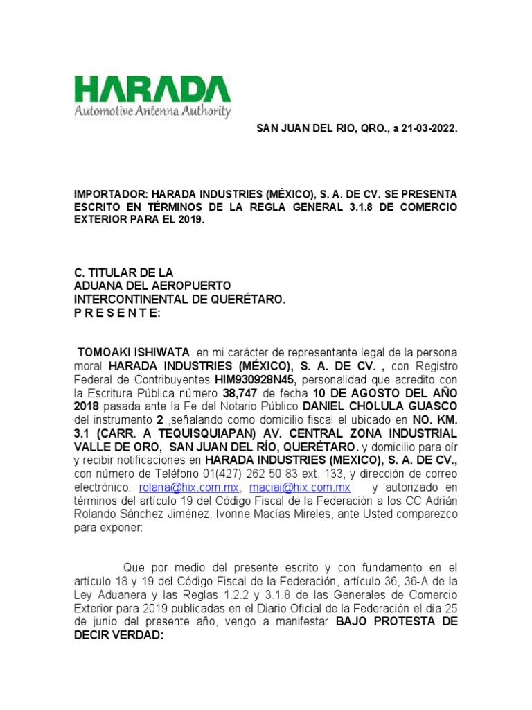 Formato Carta 3.1.8 | PDF