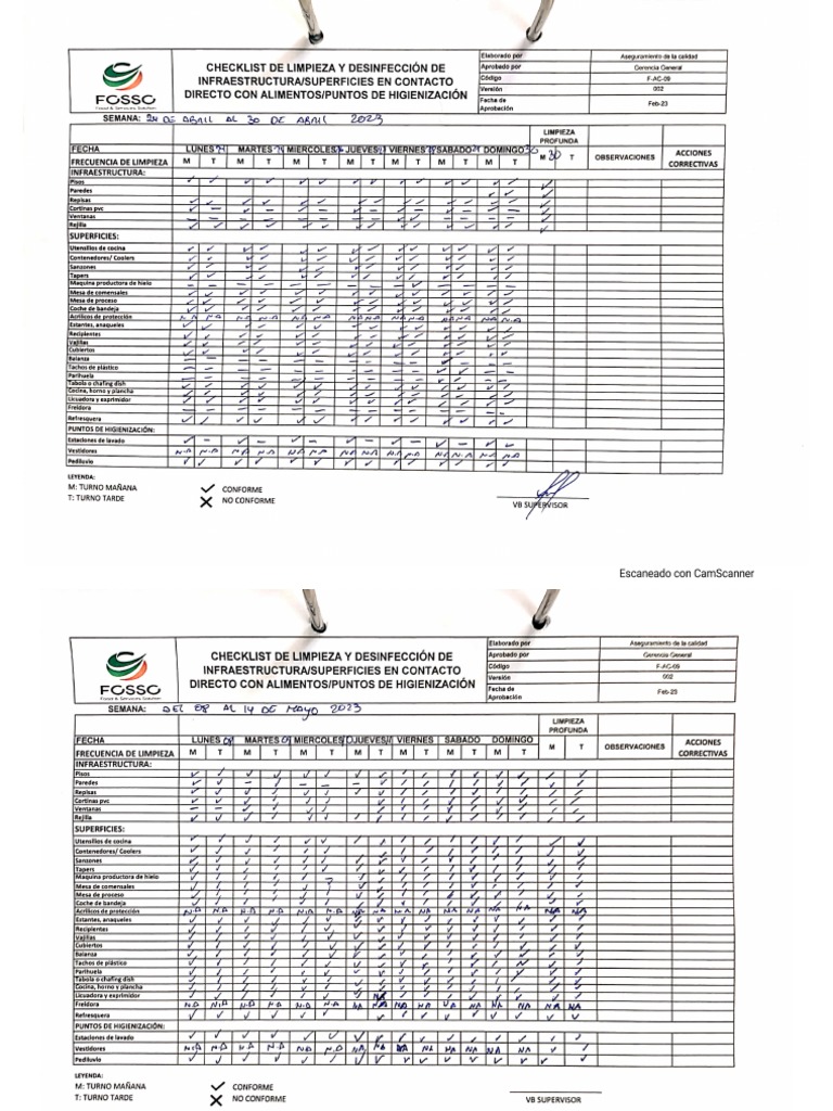 Registro de Limpieza Diaría de Áreas | PDF Registro de Limpieza Diaría de Áreas | PDF