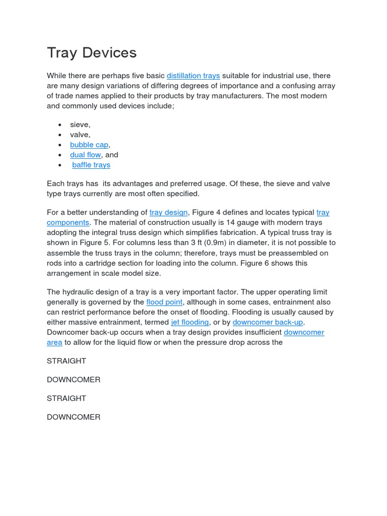 Tray Devices | PDF | Industrial Processes | Phases Of Matter