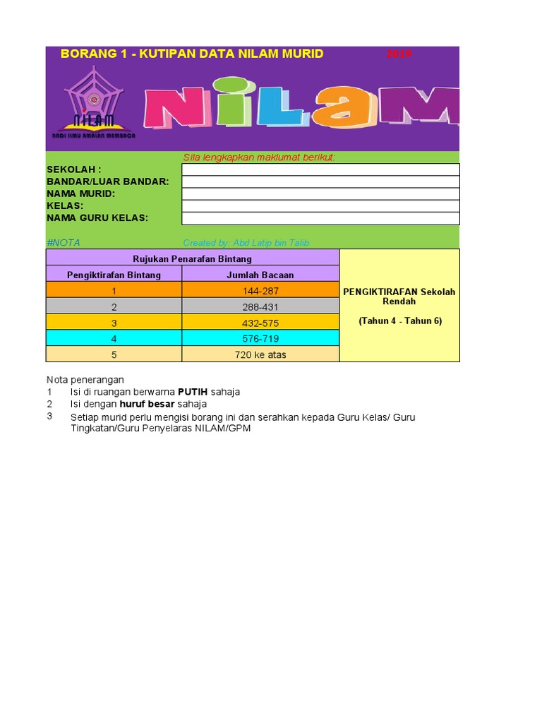 Nilam Murid Ver 2 - SR | PDF