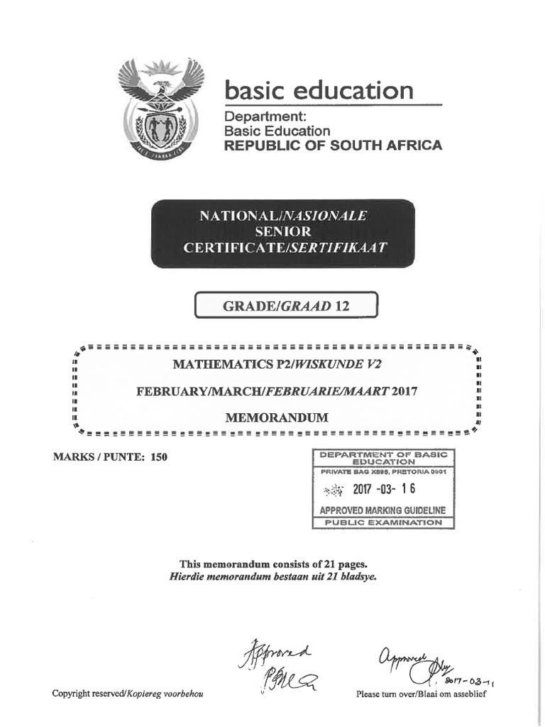 Mathematics P2 (ENG) & (AFR) | PDF Mathematics P2 (ENG) & (AFR) | PDF