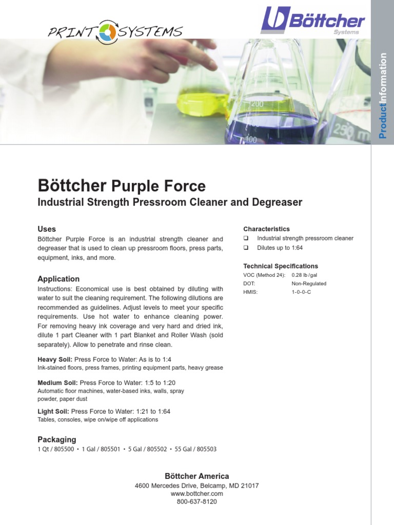 Hoja Tecnica Bottcher Purple Force | PDF