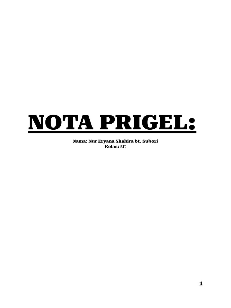 Nota Prigel | PDF