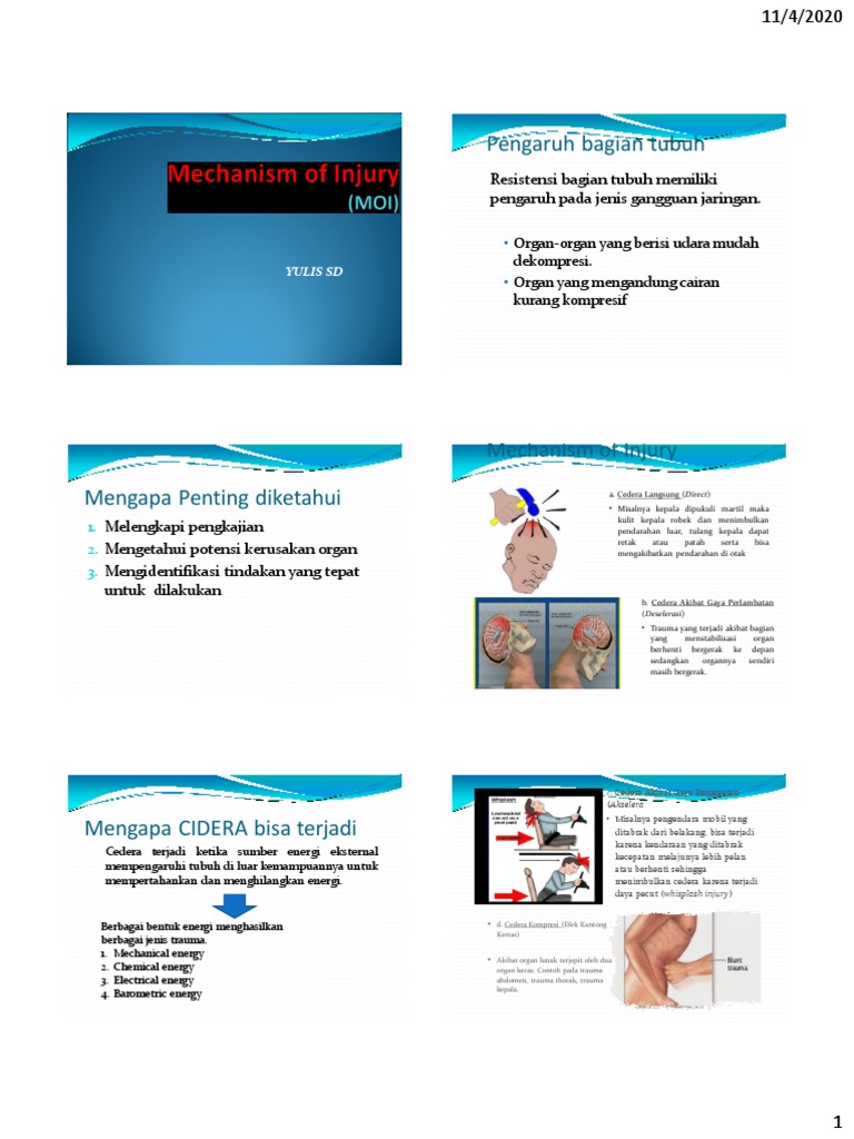 Magister 2020 Mechanism of Injury. Yulis | PDF