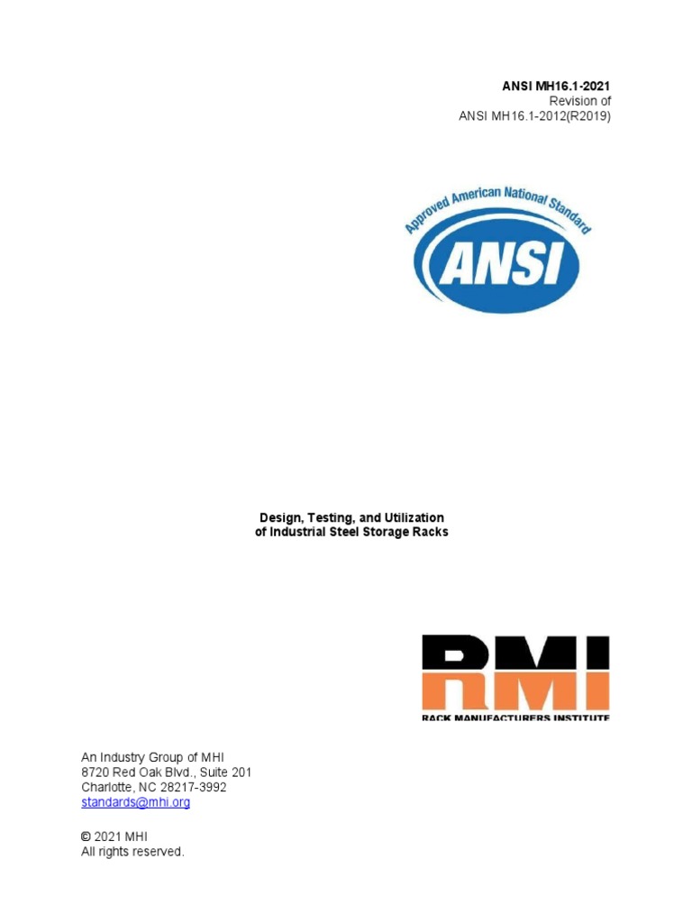 Norma MH 16.1 - RMI 2021 (Rack) | PDF