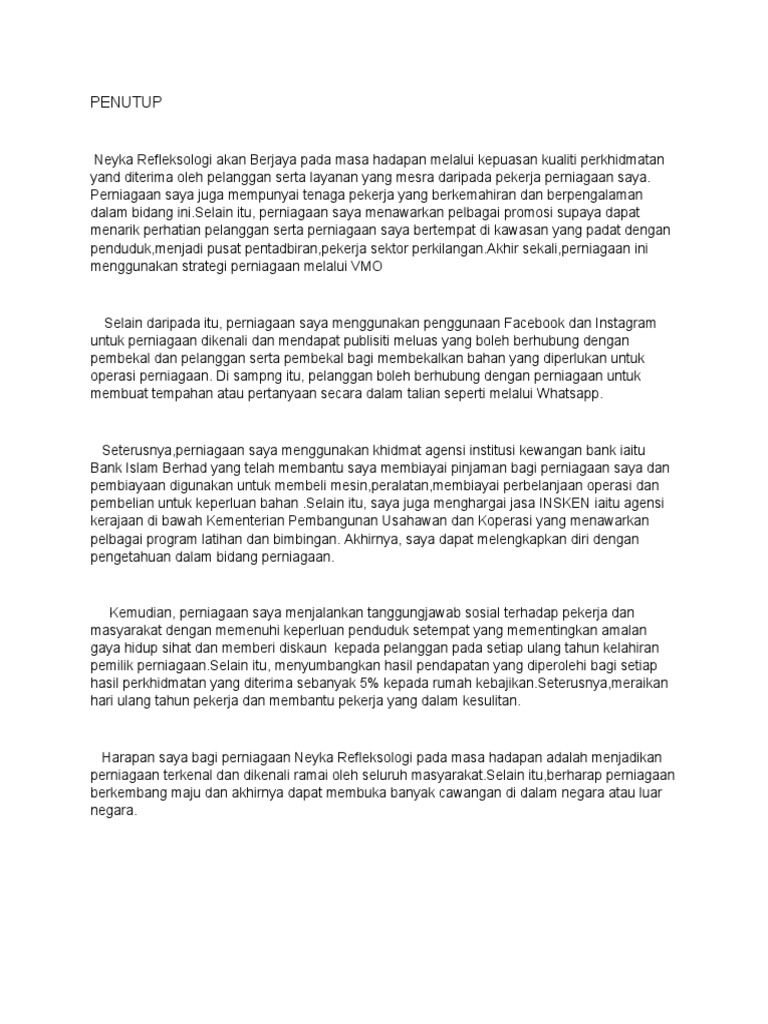 penutup perniagaan | PDF