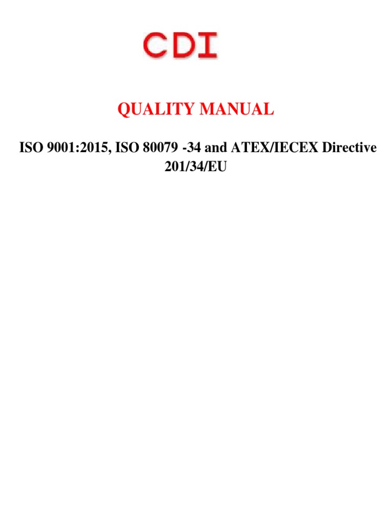 QM 01 0001 Quality Manual Revision N | PDF | Quality Management System | Quality Management