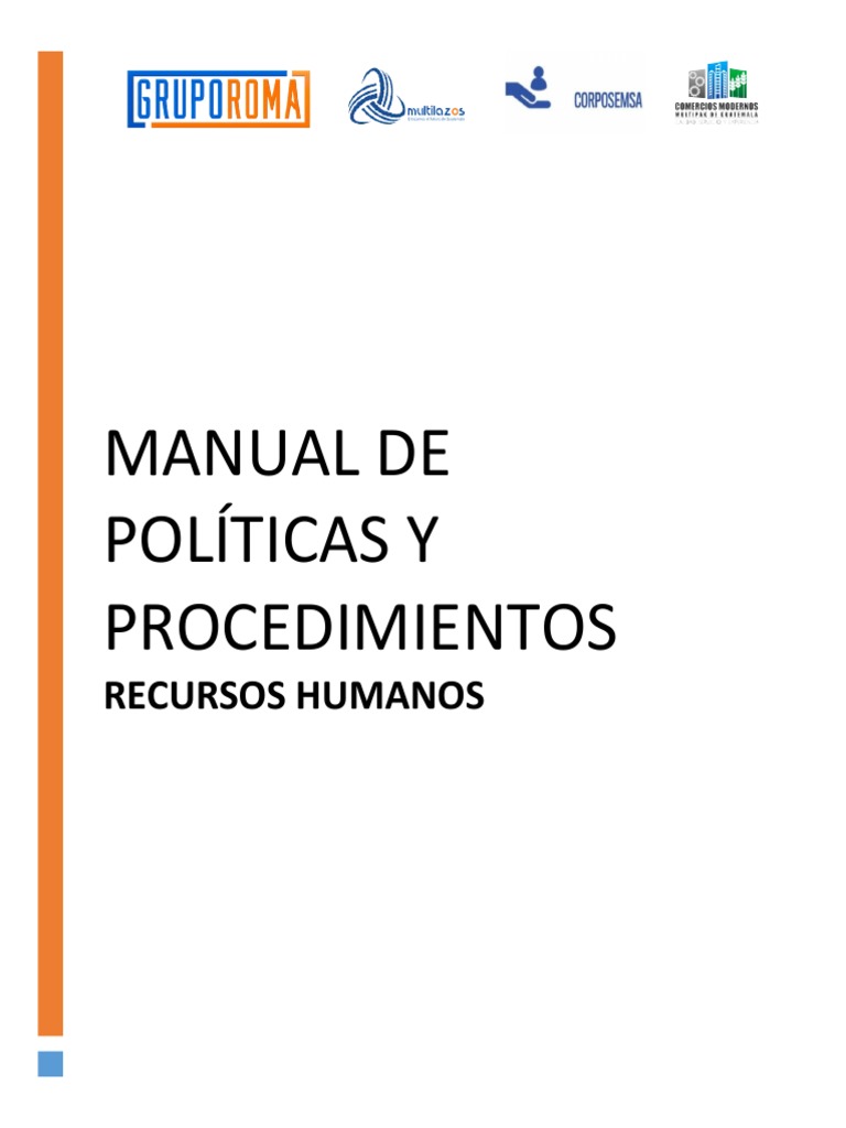 Manual de Politicas y Procedimientos Grupo Roma | PDF
