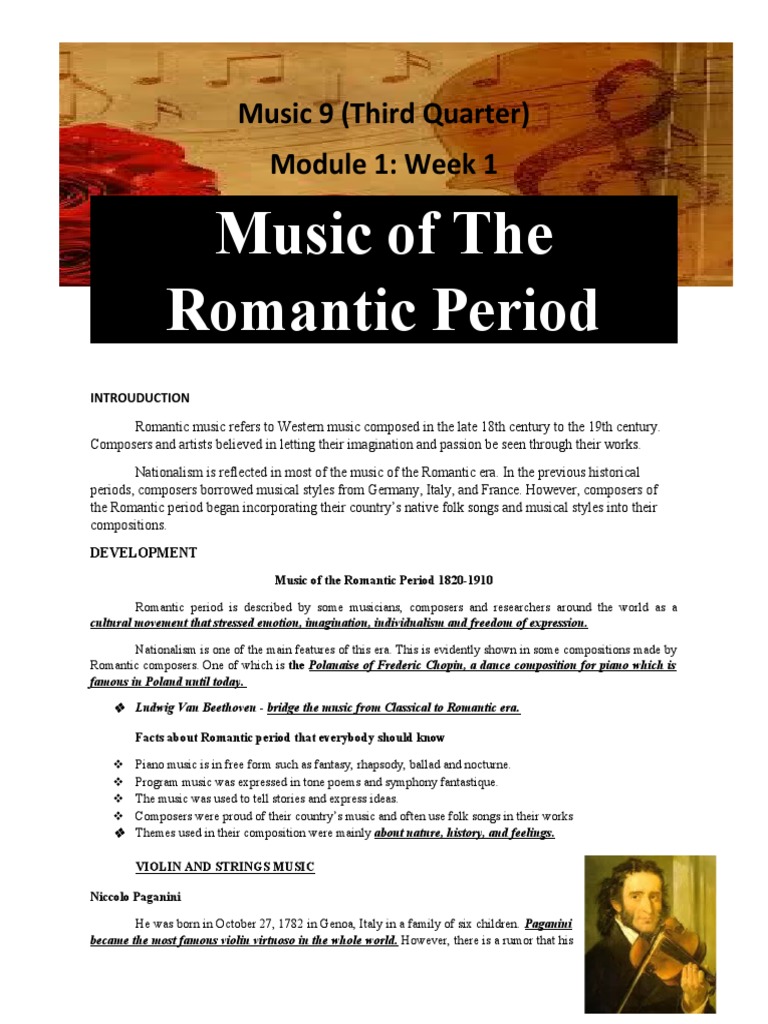 Romantic Music: Key Composers & Styles | PDF | Romantic Music ...
