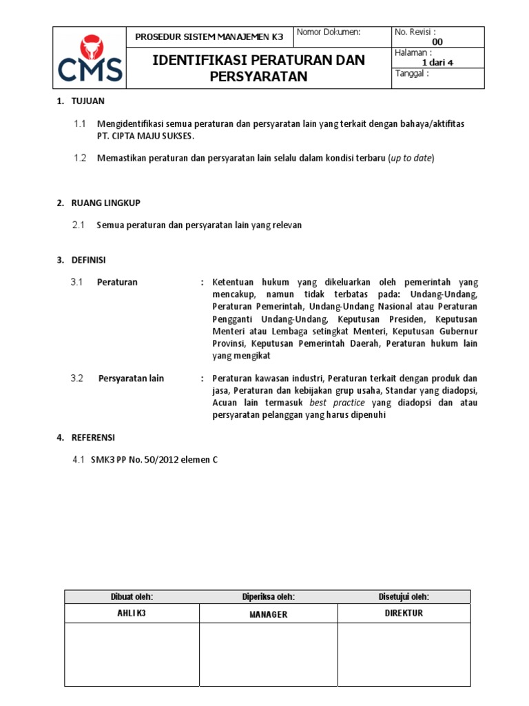 SOP 02 SOP Identifikasi Peraturan | PDF
