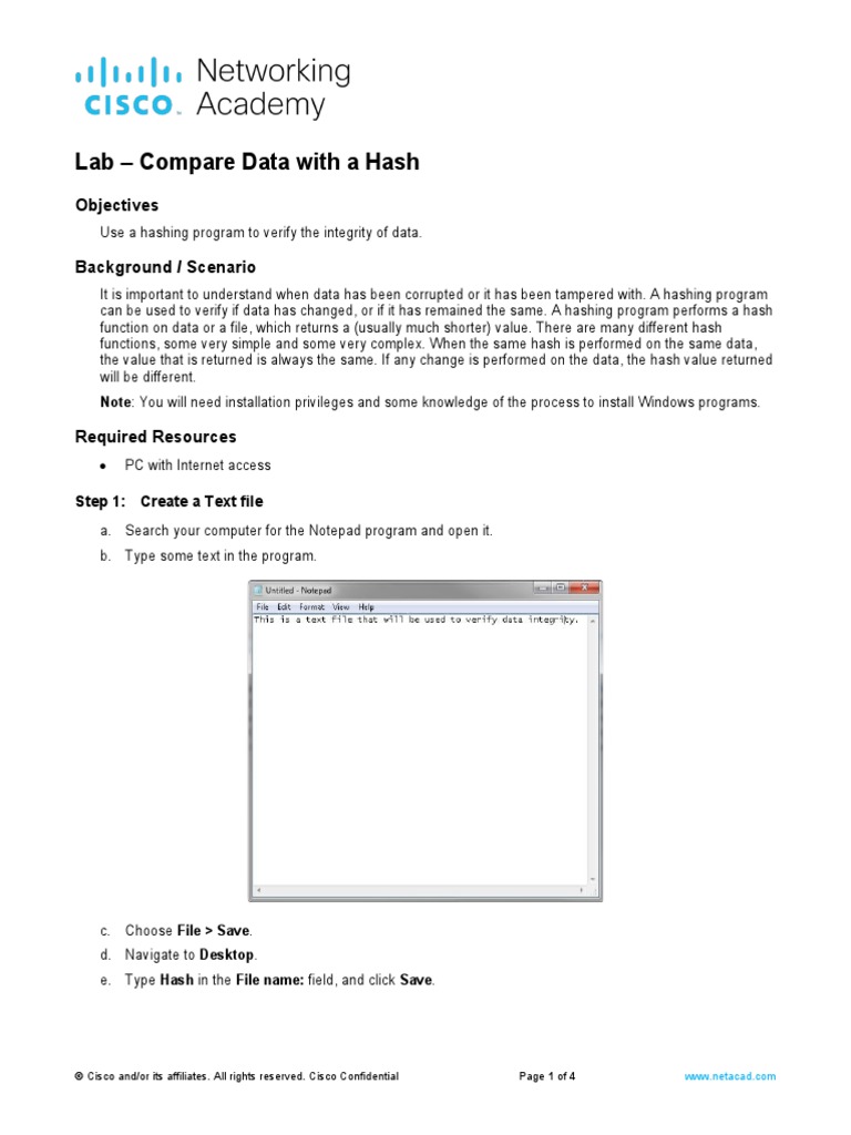 ACTIVITY 2 Compare Data With A Hash | Descargar gratis PDF | Computer File | Microsoft Windows