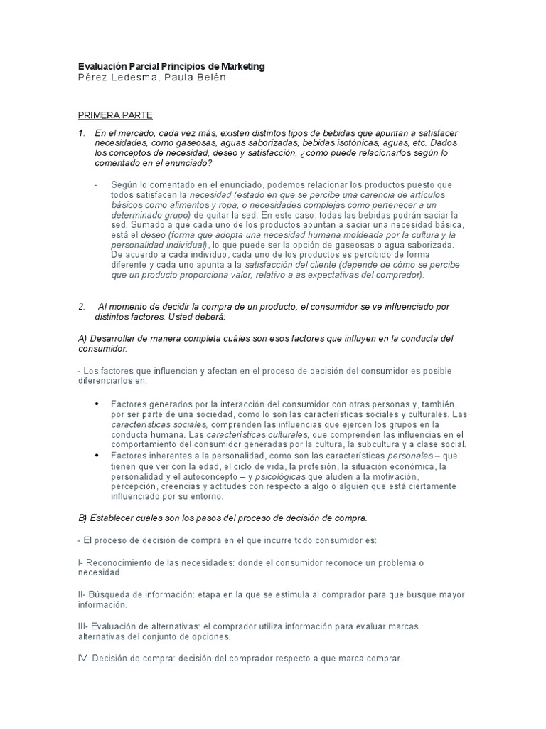 Evaluación Parcial PPM | PDF | Marketing | Producto (Negocio)