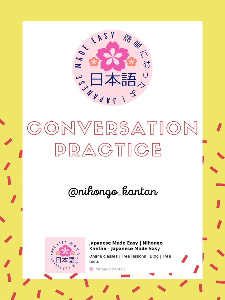 Conversation Practice Japanese | PDF | Cognition | Languages