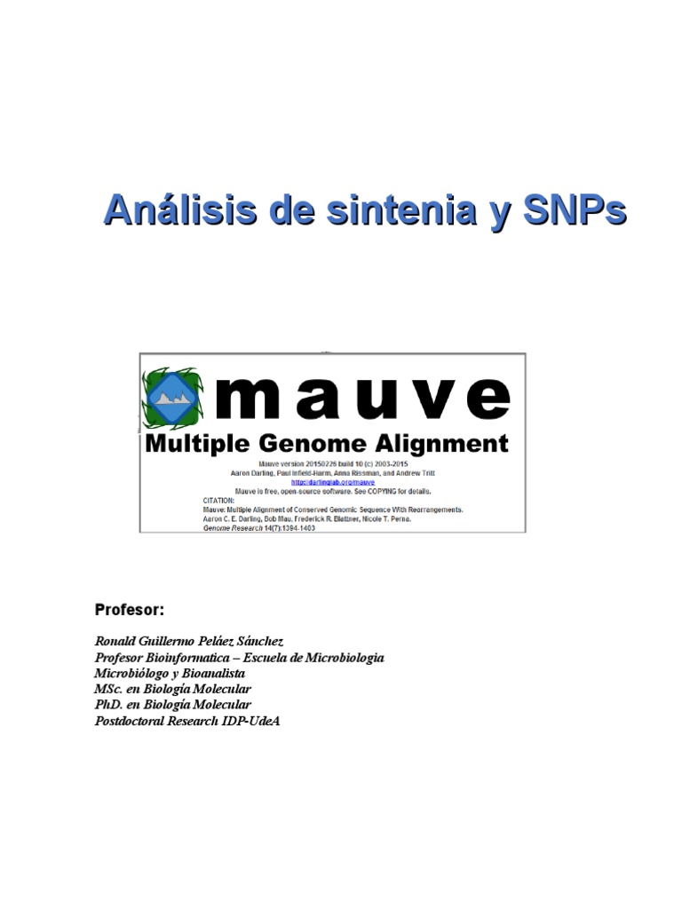 Analisis de sintenia y SNPs (1) 1 | PDF