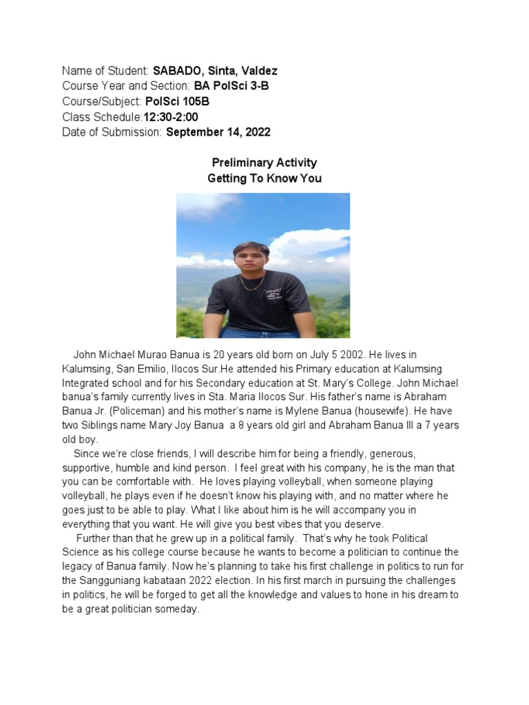 Biosketch John Michael | PDF