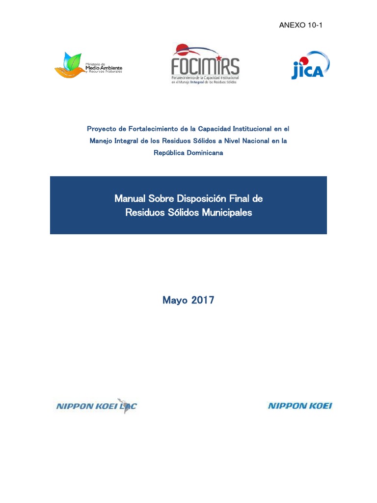 05 Disposición Final RSM | PDF | Vertedero | Residuos