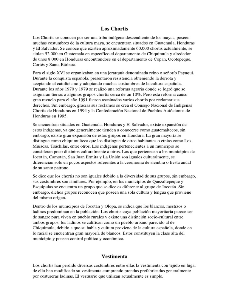 Los Chortis | PDF | Religión y espiritualidad