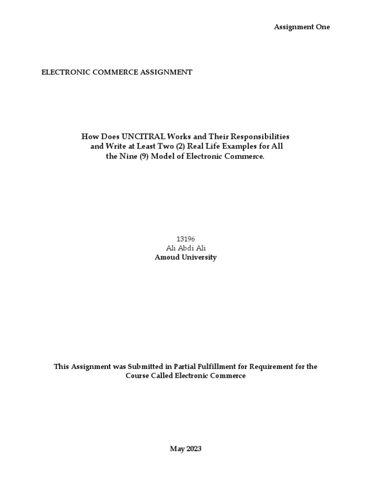 Cover Page Assignment | PDF | E Commerce | Information Technology