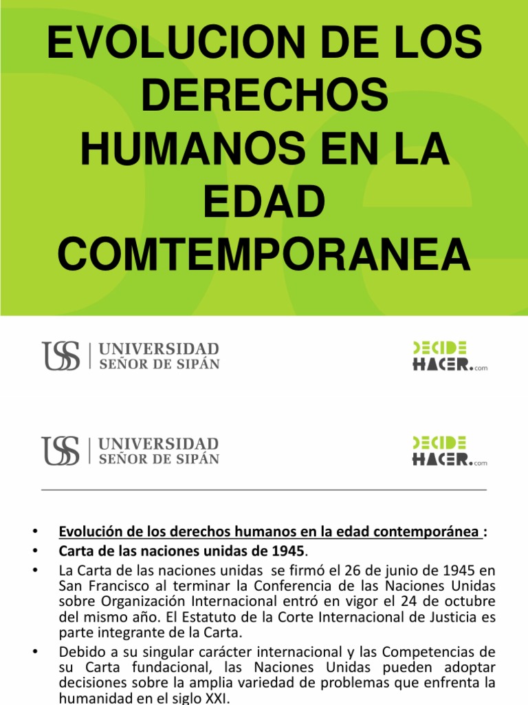 EVOLUCION DE LOS DERECHOS HUMANOS EN LA EDAD COMTEMPORANEA Semana 8 | Descargar gratis PDF ...