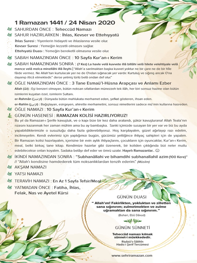 Ramazan Programi PDF | PDF