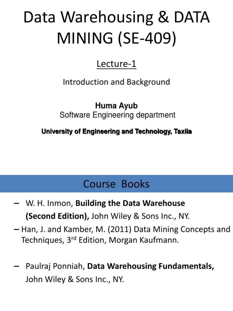 Lecture 01 | PDF | Data Warehouse | Data Management