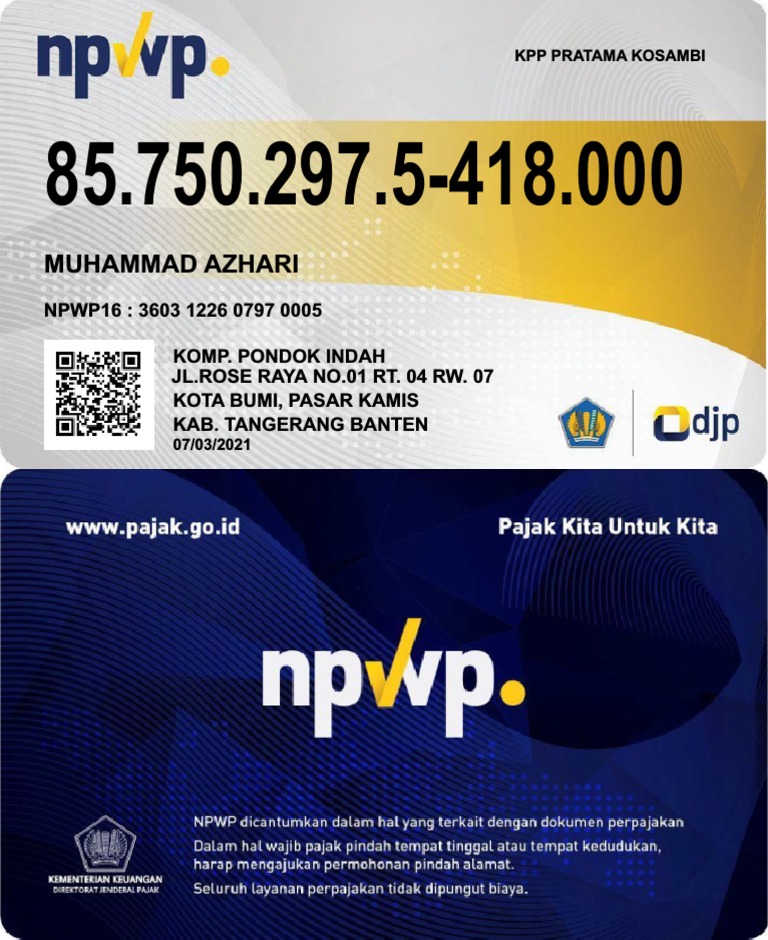 NPWP Kab Tangerang-1 | PDF