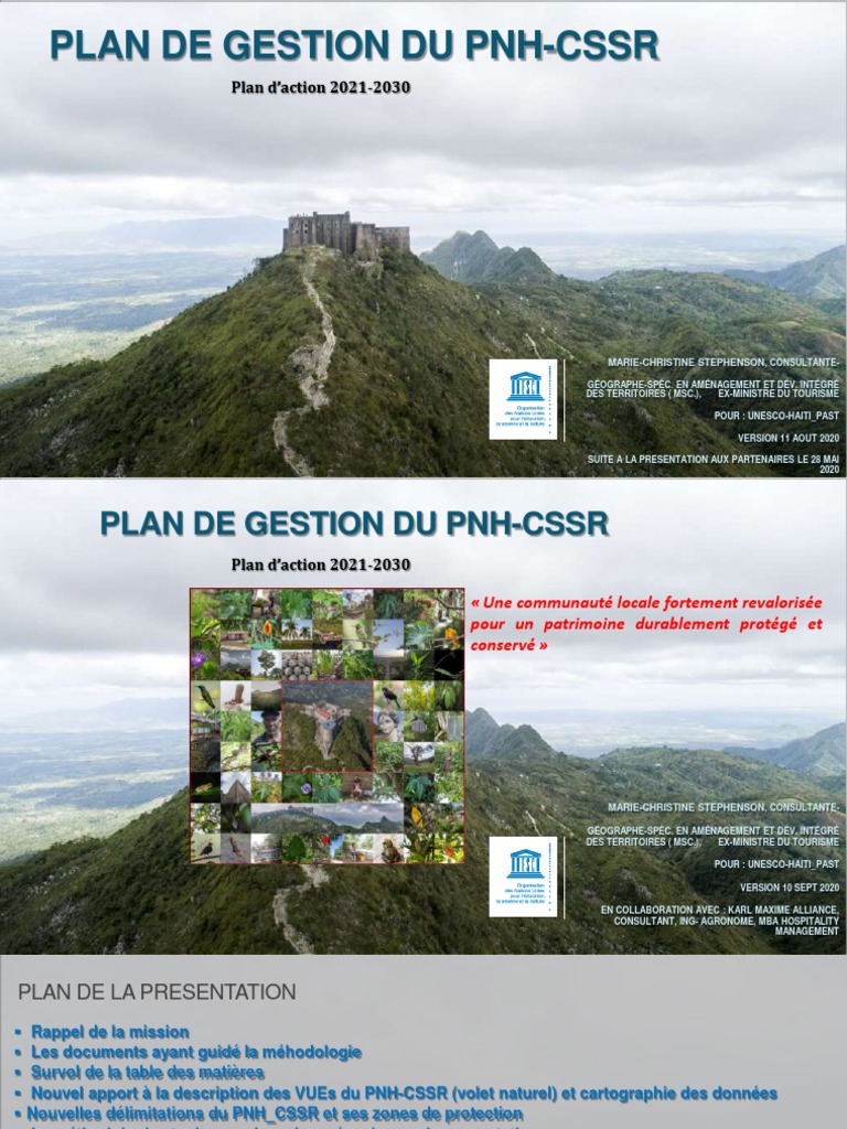 Plan de Gestion PNH-CSSR 2021-2030 | PDF | Paysage | Loi