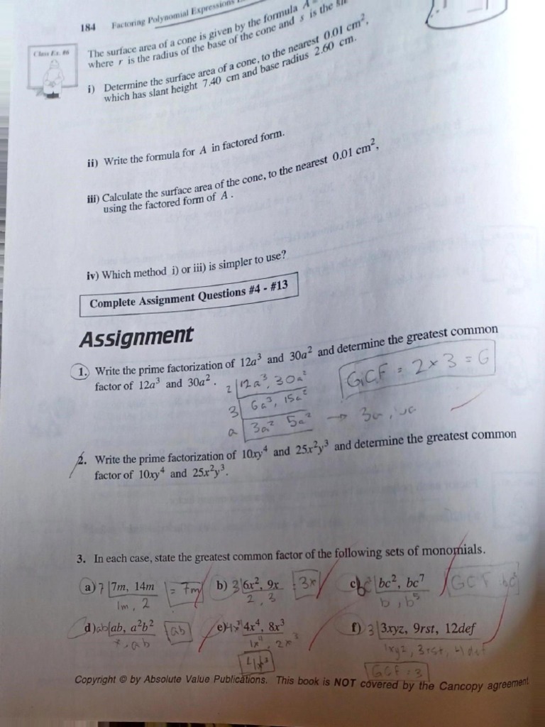 I) Determine: The N | PDF | Factorization | Elementary Mathematics