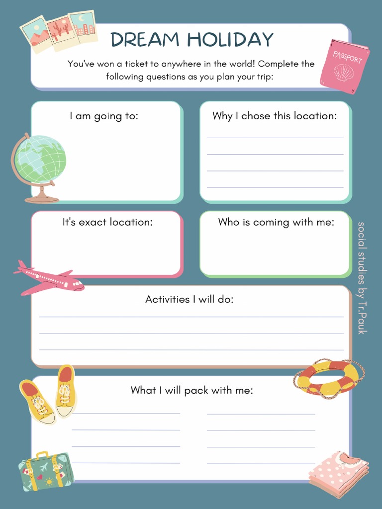 Holiday Vacation planning worksheet | PDF