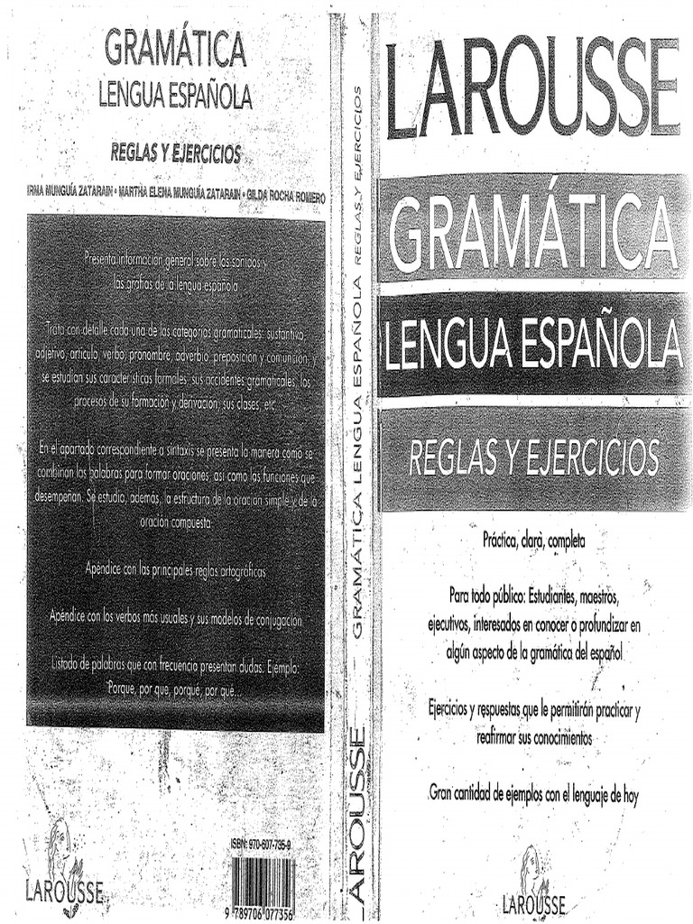 Gramatica de La Lengua Española Reglas y Ejercicios LAROUSSE | PDF