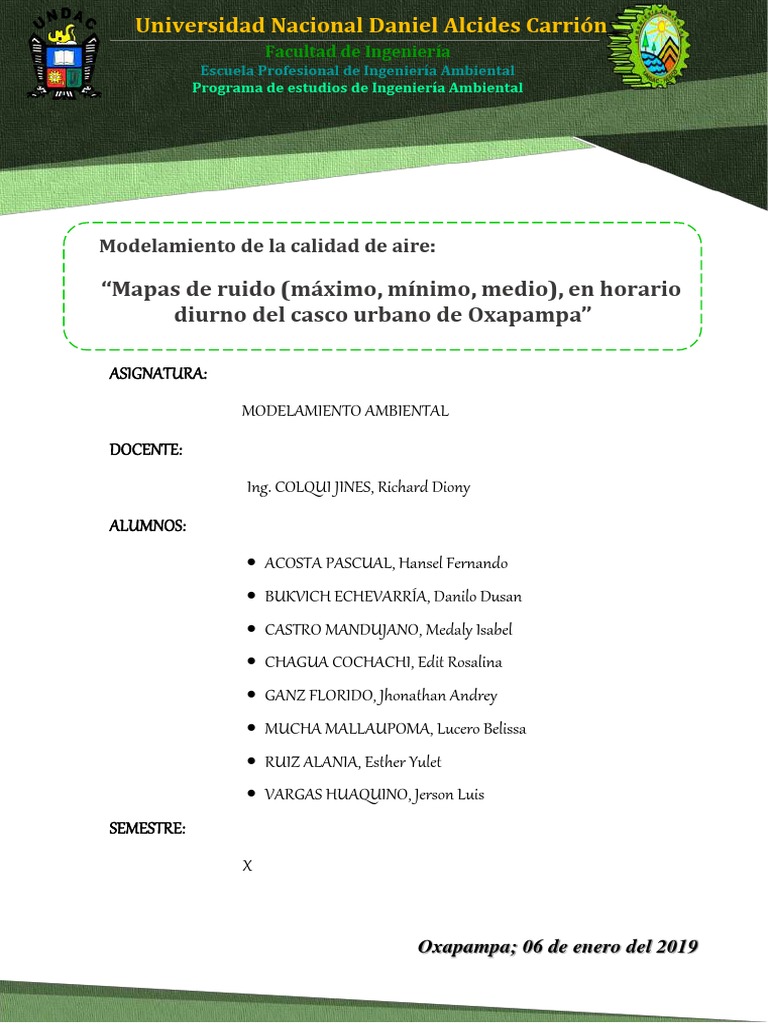 Mapas de Ruido en Oxapampa | PDF | Decibel | Sonido