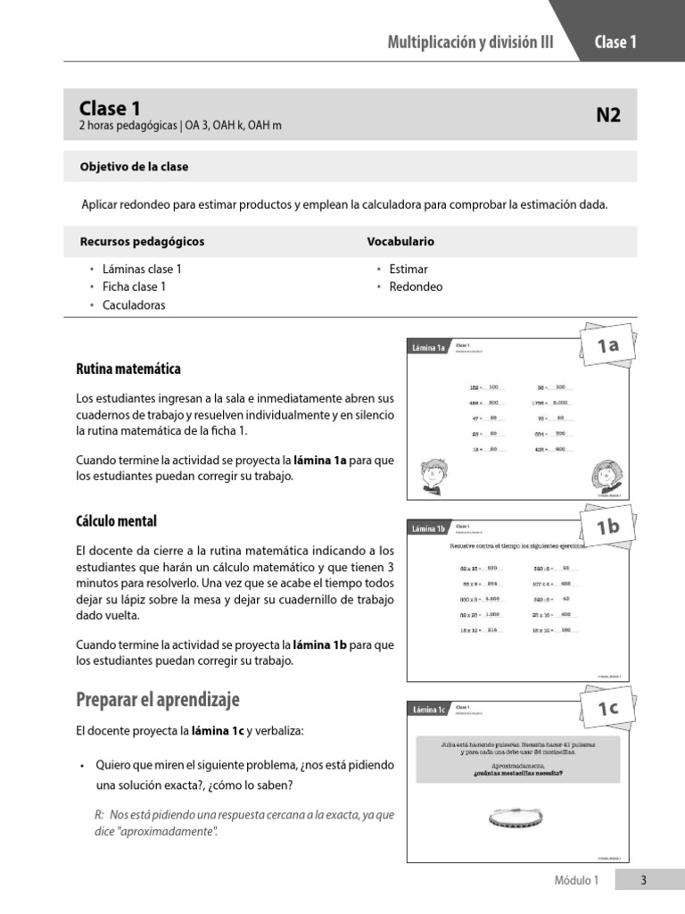 5 Mat PL CT | PDF | Multiplicación | División (Matemáticas)