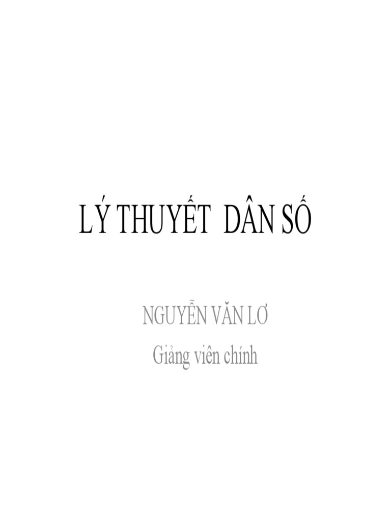 Ly Thuyet Dan So | PDF