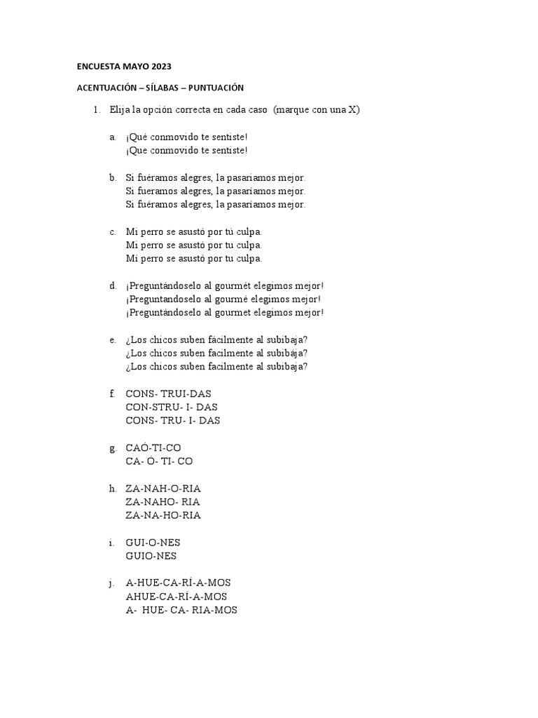 Encuesta 2023 Uca Proyecto 2022 | PDF