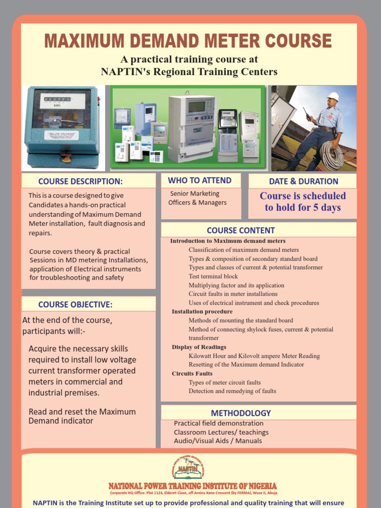 Maximum Demand Meter | PDF | Transformer | Electricity