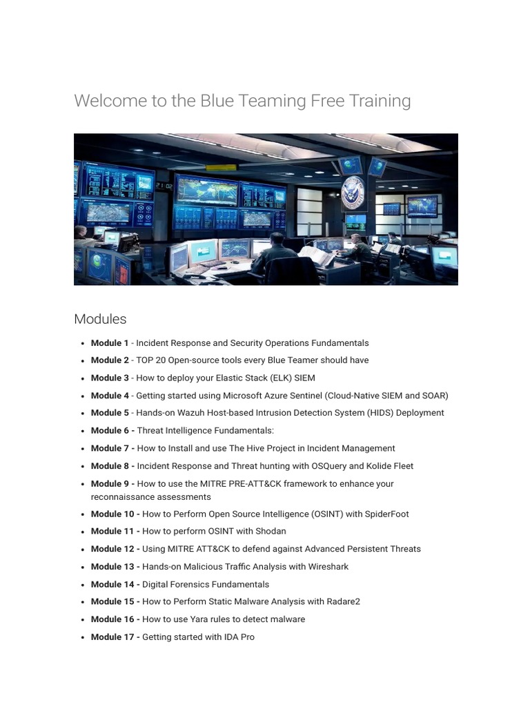 Blue Team | PDF | Security | Computer Security