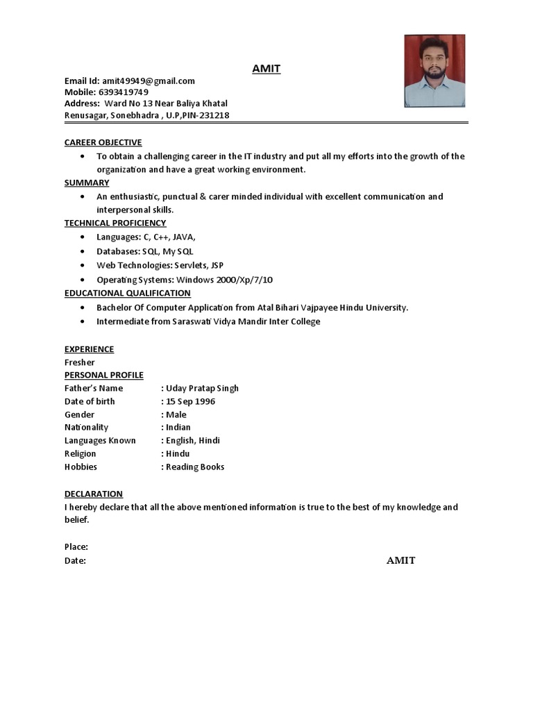Resume Amit | PDF