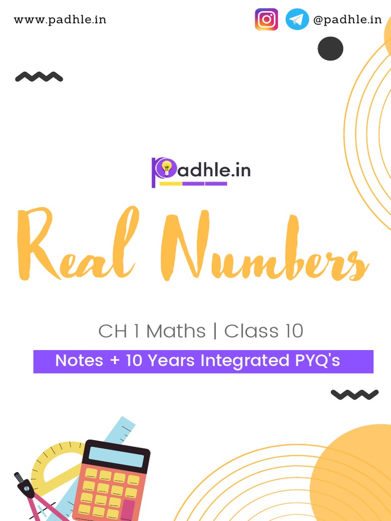 Real Numbers Class 10 + Integrated PYQs | PDF | Numbers | Division ...