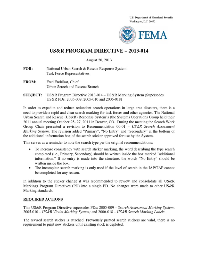 USR PD 2013 014 USR Marking System | PDF | Hazards | Dangerous Goods