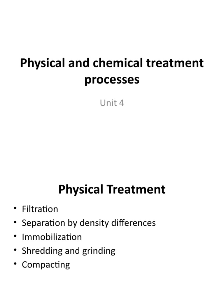 Physical and Chemical Treatment Processes | PDF | Filtration | Combustion