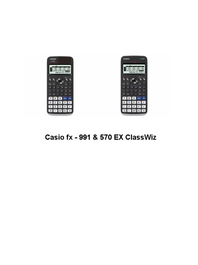 Casio FX - 991 & 570 EX ClassWiz Scientific Calculator | PDF