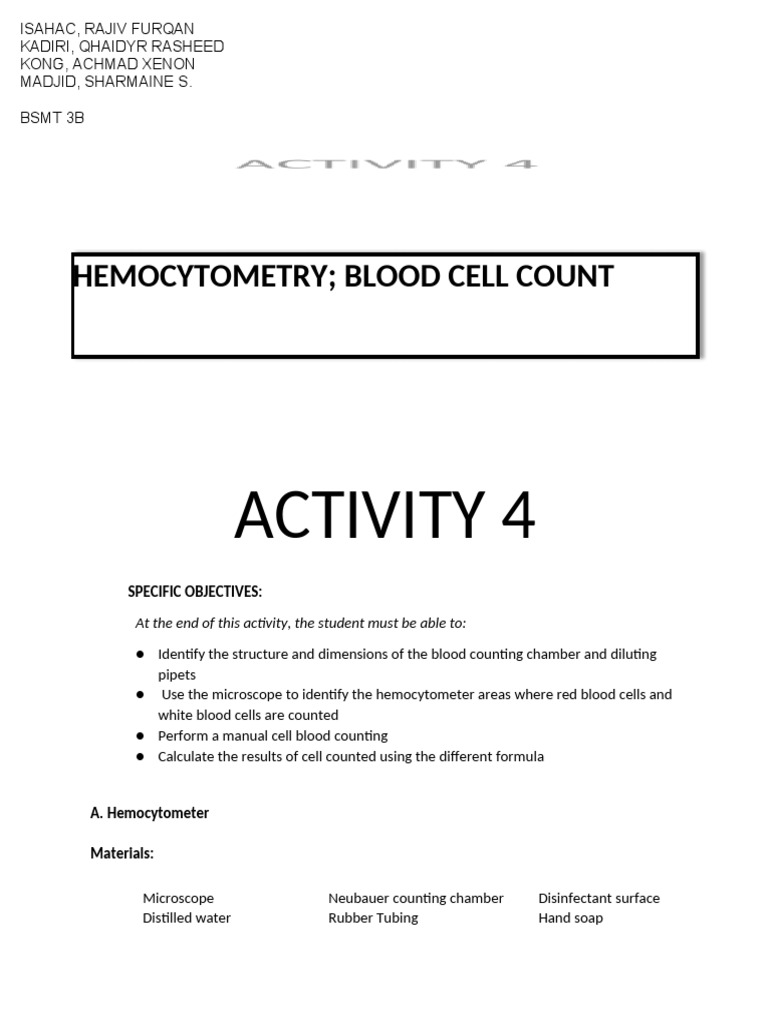 Hematology 1 Lab Activities Manual | PDF | Staining | Blood Cell
