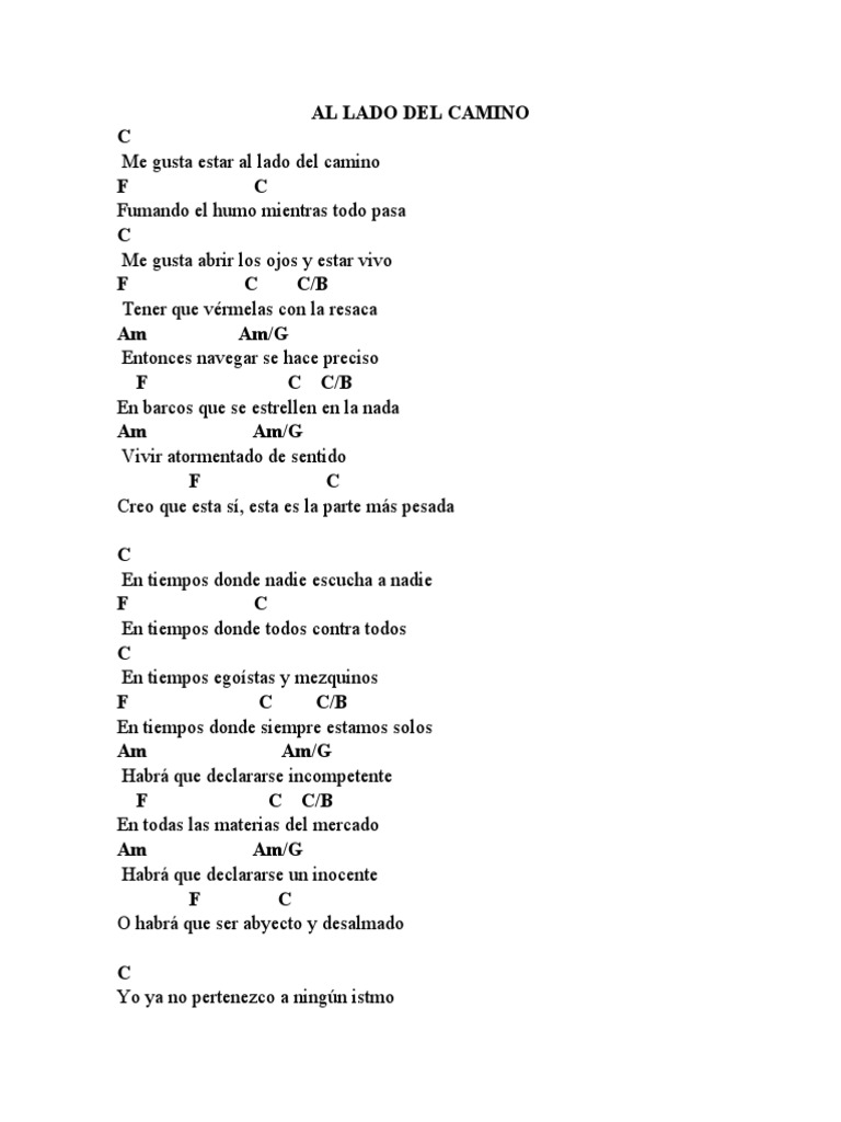 Al Lado Del Camino | PDF