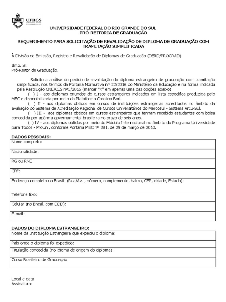 requerimento-para-solicitacao-de-revalidacao-de-diploma-de-graduacao ...