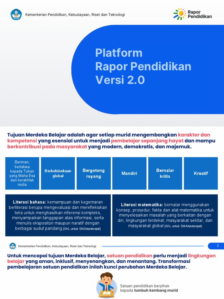 Materi Rapor Pendidikan Versi 2.0 - Alifurrohman | PDF