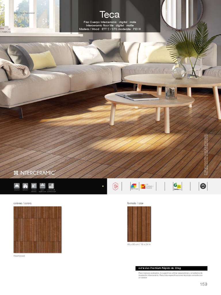 Interceramic TECA Teca MXHoja de Catalogo-004802 | PDF