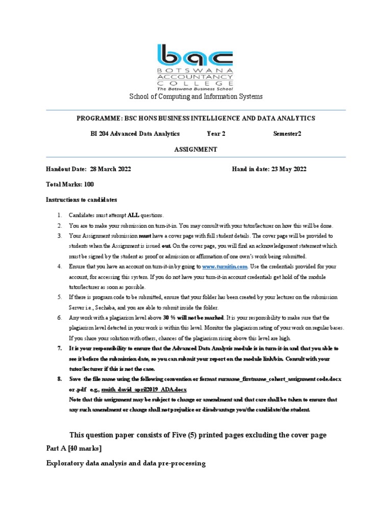 ADA Assignment - Final - 2022 | PDF | Coefficient Of Determination ...
