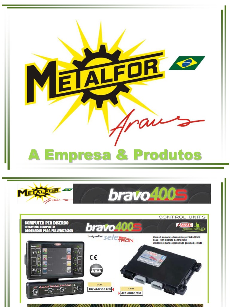 Bravo 400S - Seletron-ATUALIZADA PDF | PDF | Válvula | Engenharia da ...